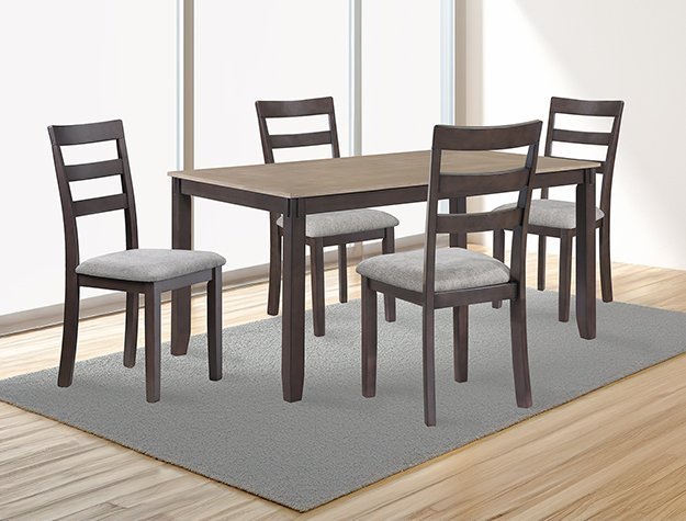 2255LB-SET BRANSON 5PK DINETTE SET LIGHT BROWN – Mi Chulas Vanitys and ...