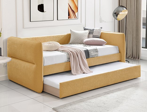 5324GD-SET PHILIPA DAYBED GOLD – Mi Chulas Vanitys and Furniture