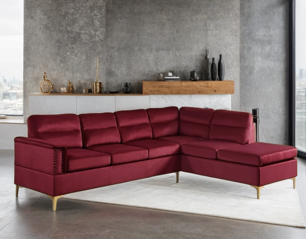 Vogue – Red Sectional – Mi Chulas Vanitys and Furniture